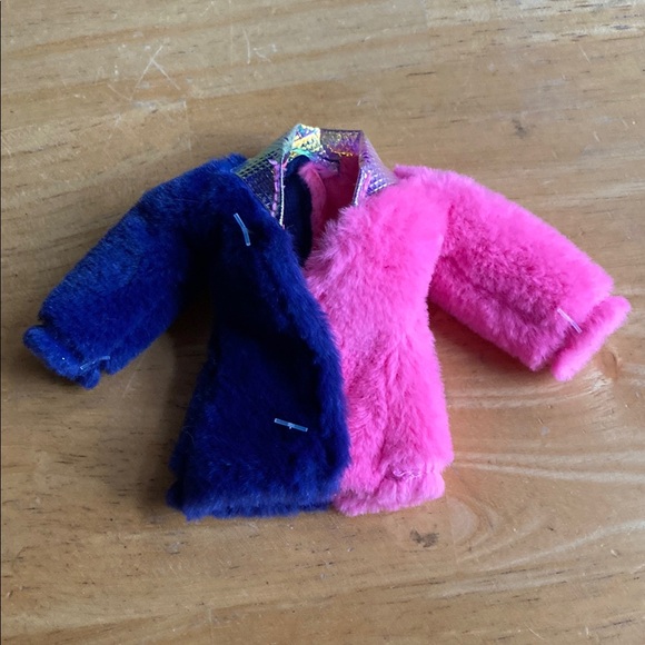 Barbie | Toys | Barbie My Scene Hot Pink Blue Fur Fluffy Coat Hollywood ...
